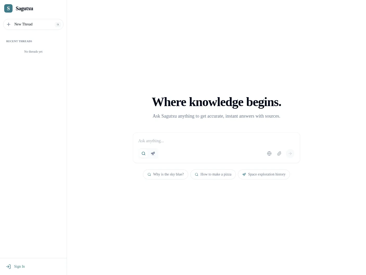 Sagutxu AI Search