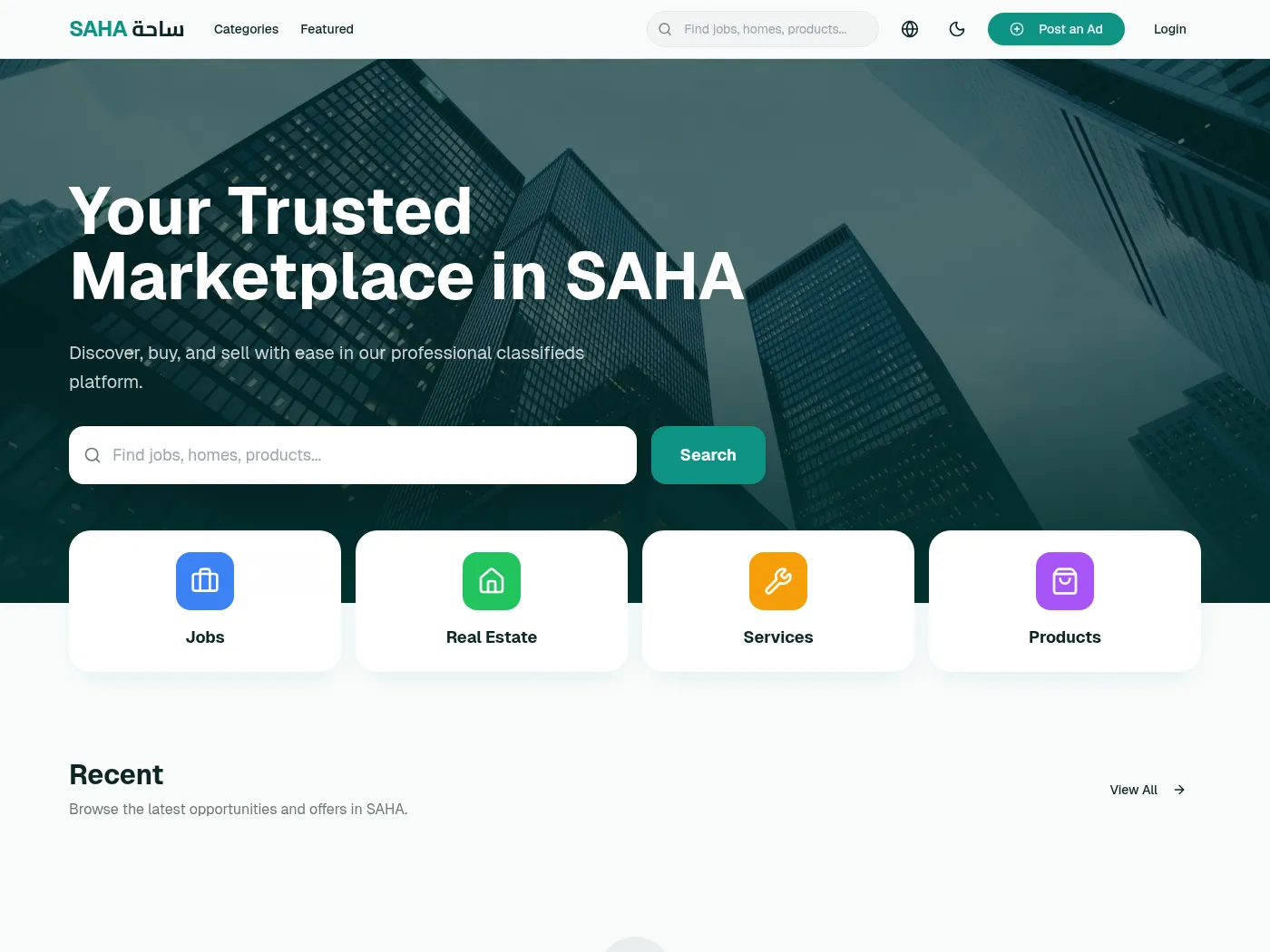 SAHA Classifieds Platform