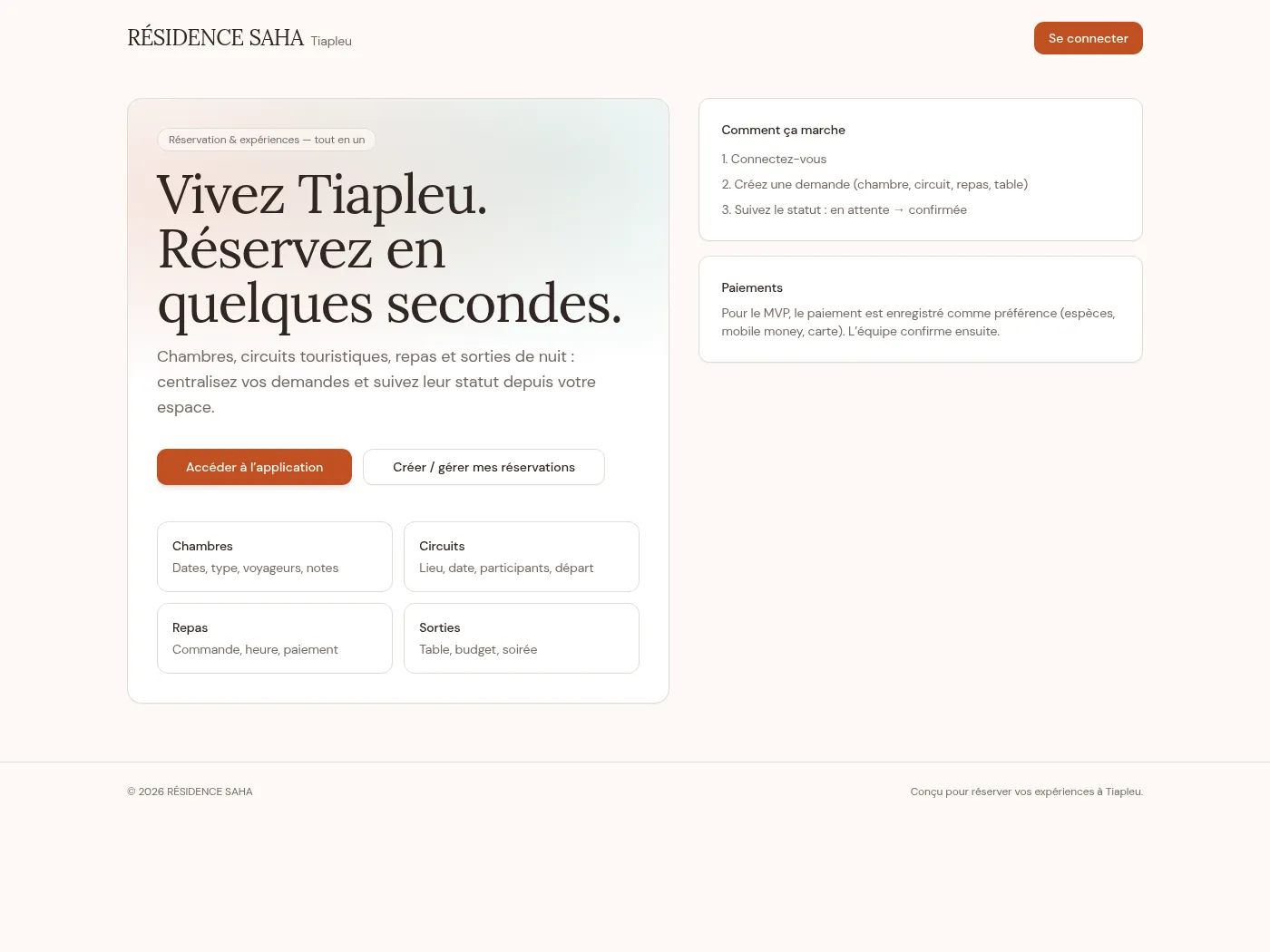 Saha Experience App