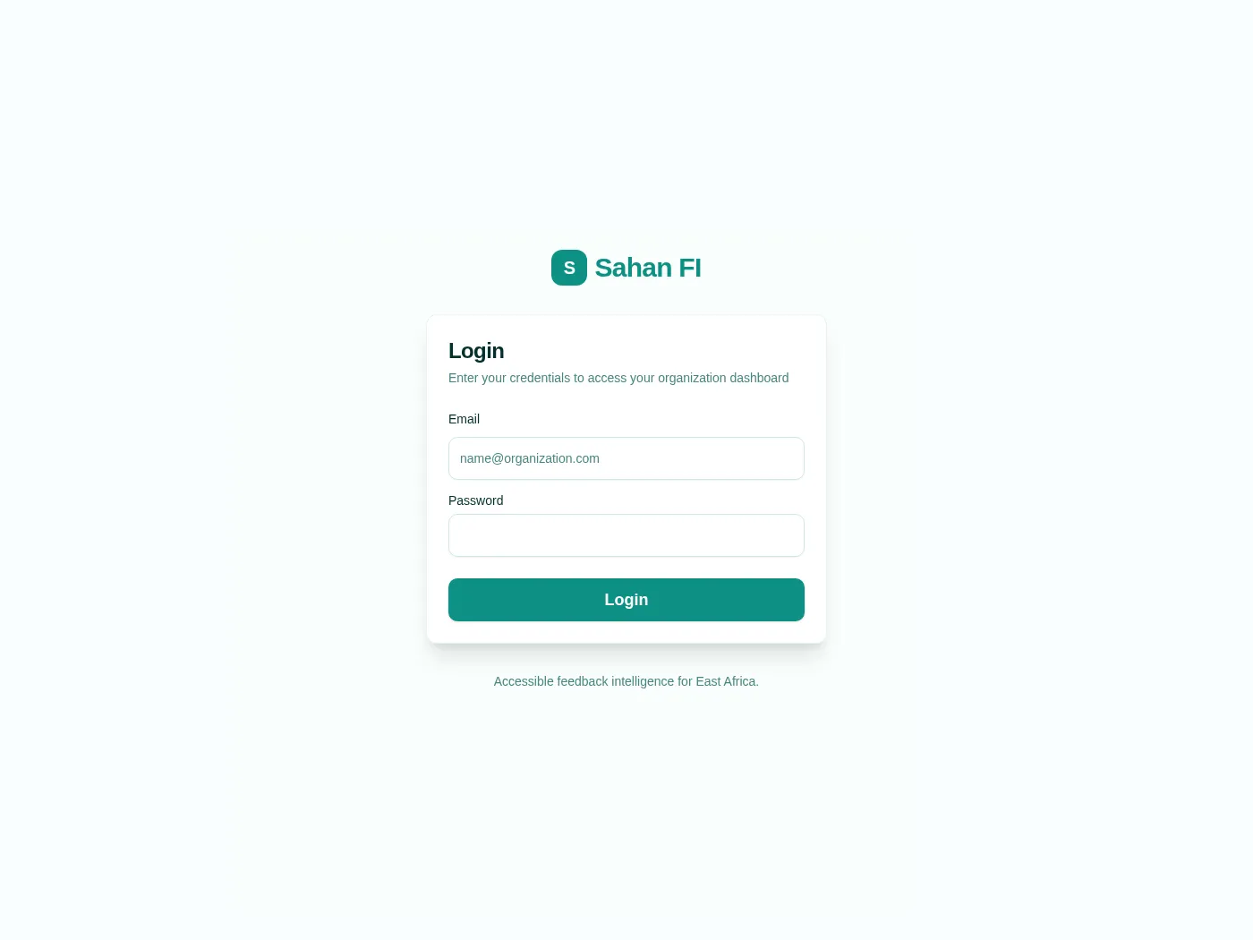 Sahan FI Platform