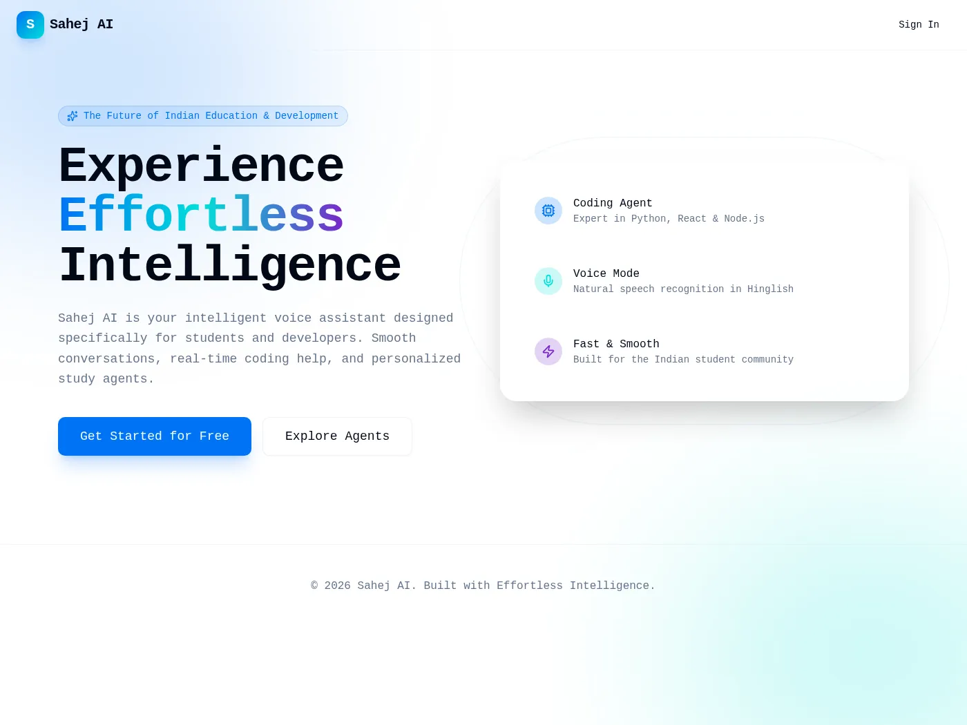 Sahej AI Assistant