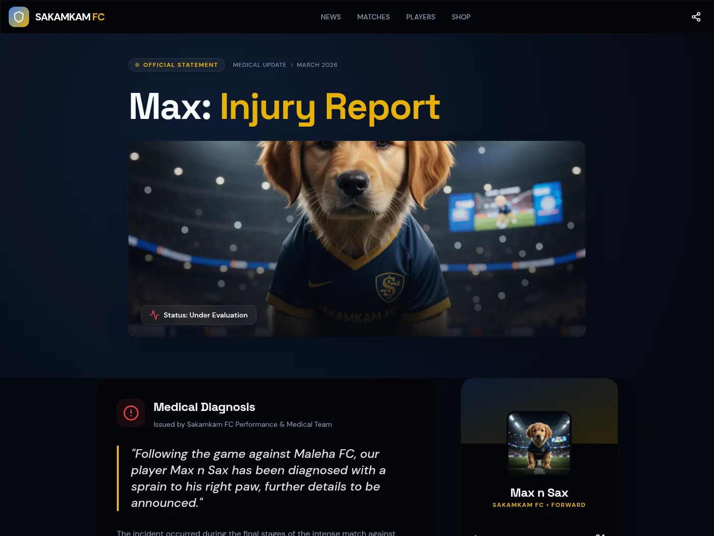 Sakamkam FC Injury Report