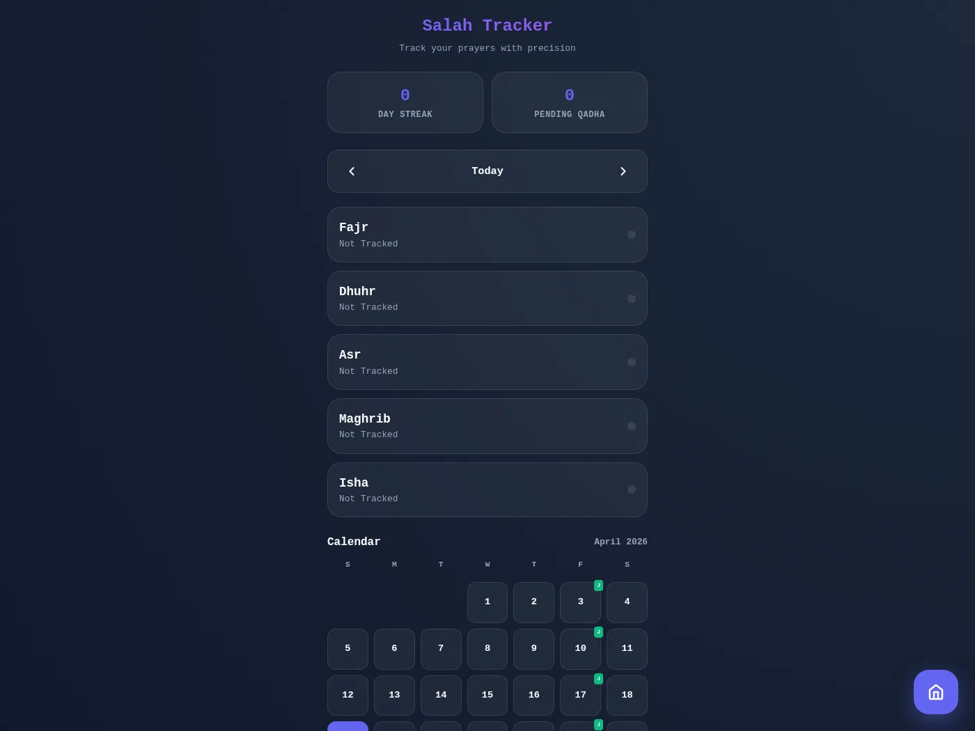 Salah Glass Tracker