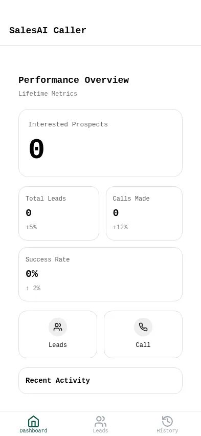 Sales AI Caller App