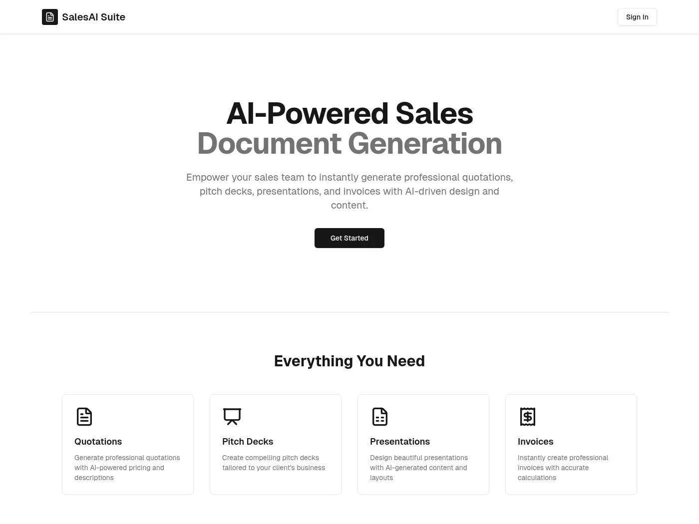 SalesAI Document Suite