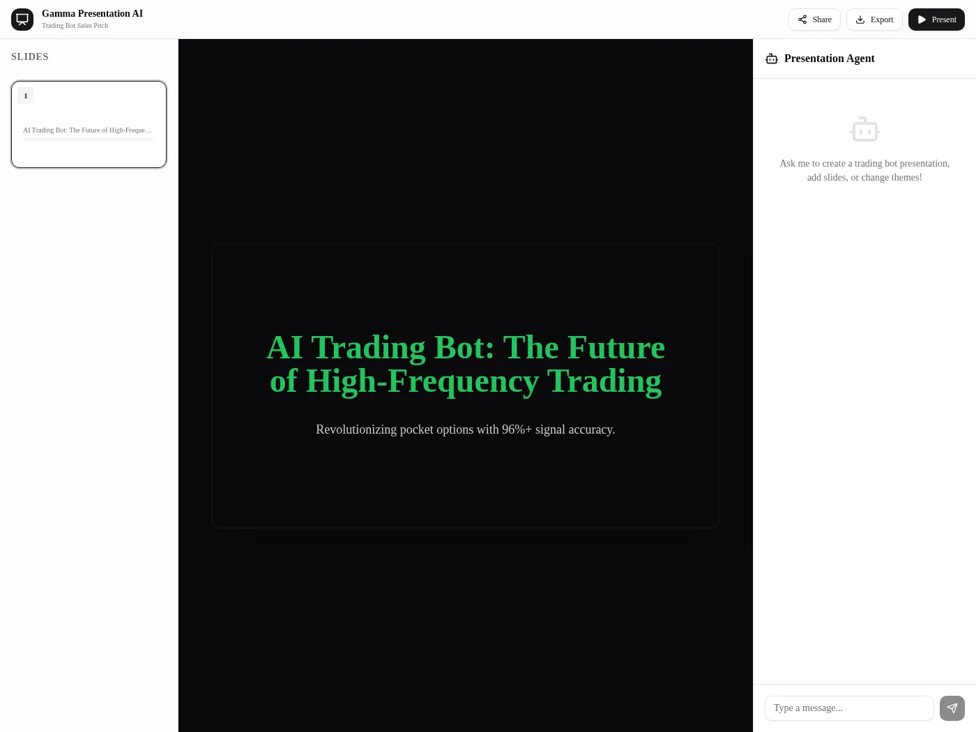Sales Pitch Bot Deck