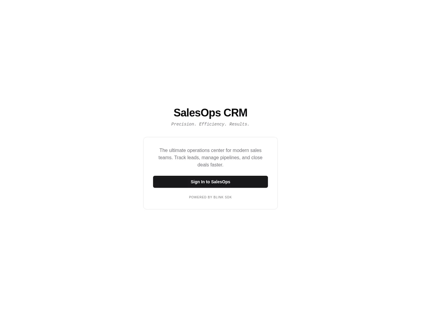 SalesOps CRM