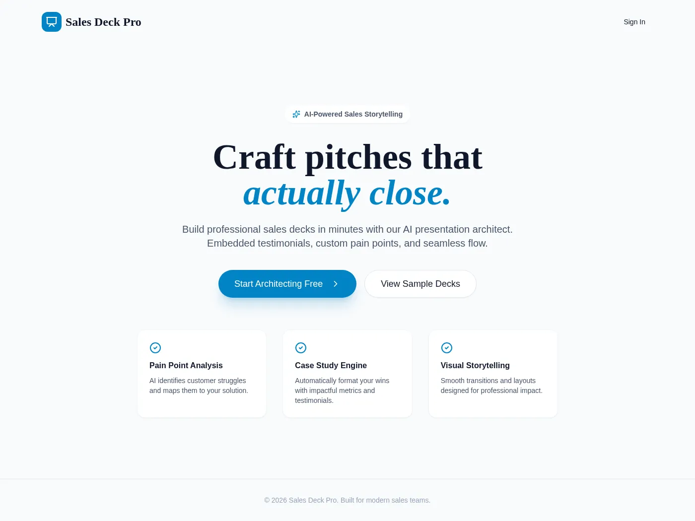 Sales Deck Pro