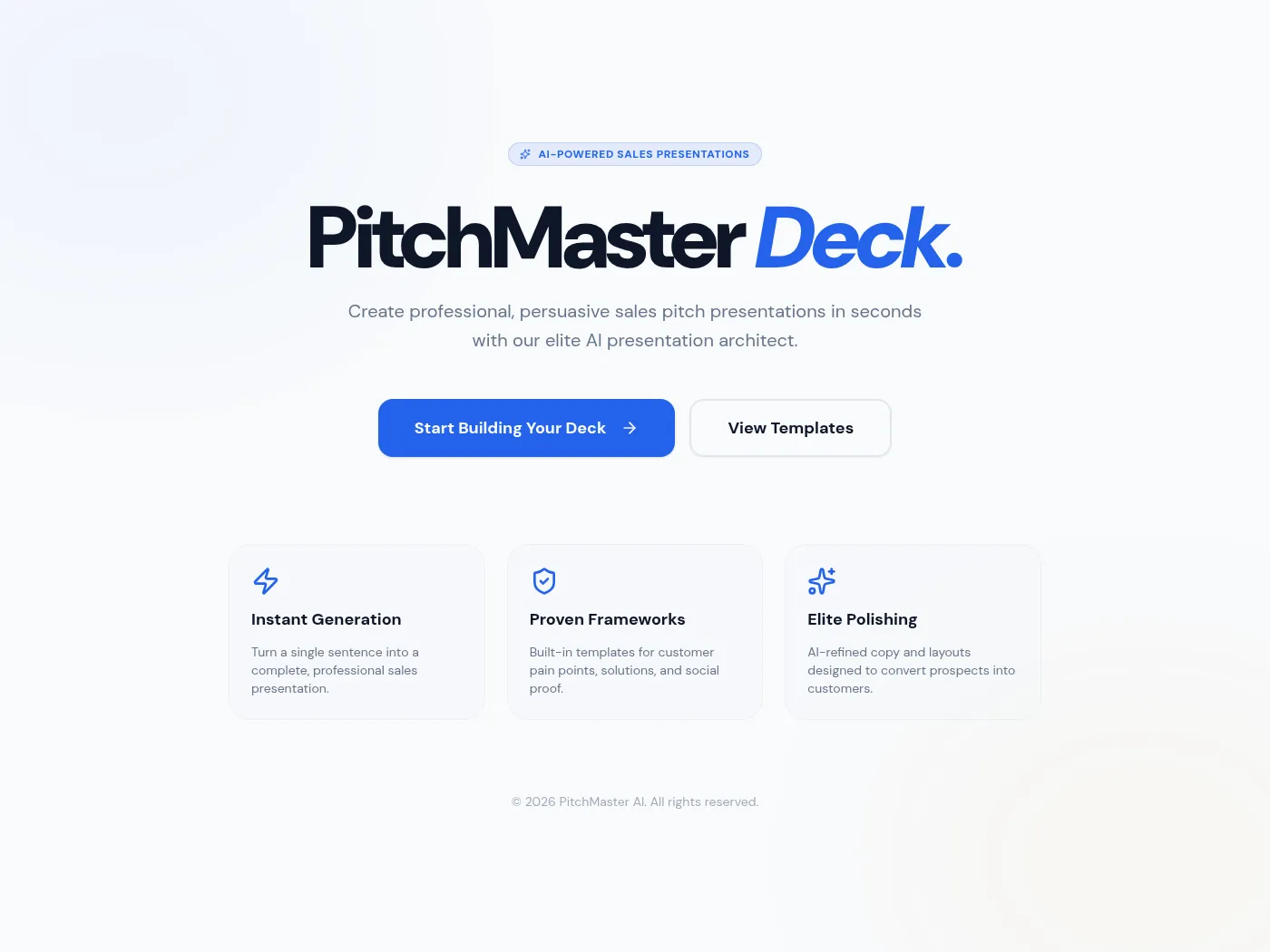 PitchMaster Deck