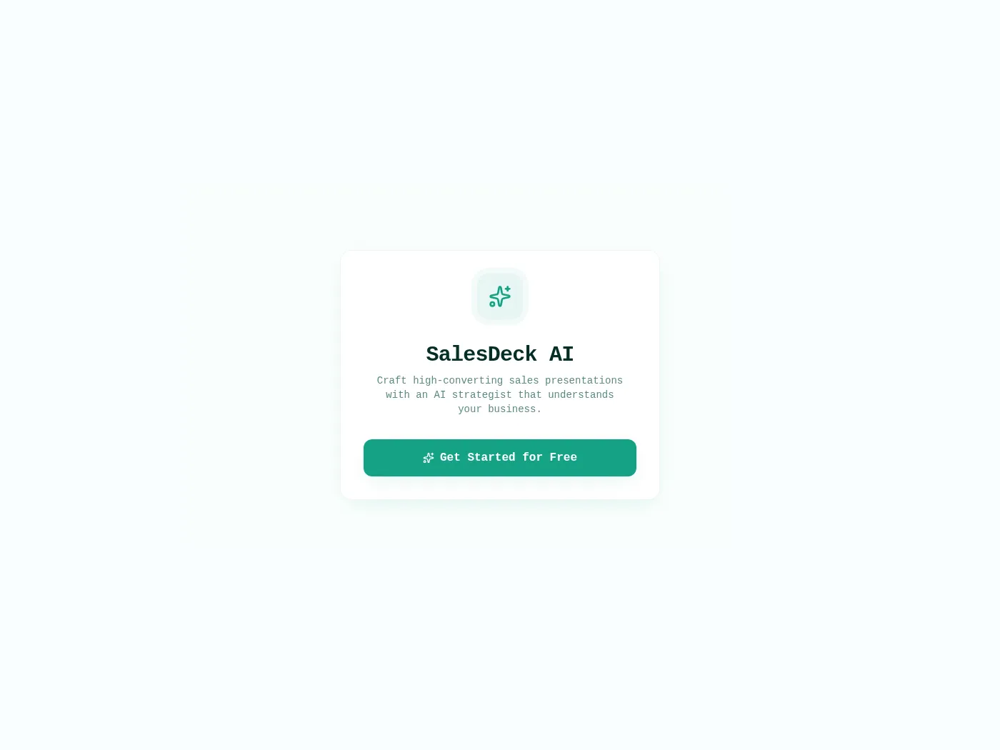 Sales Deck Creator