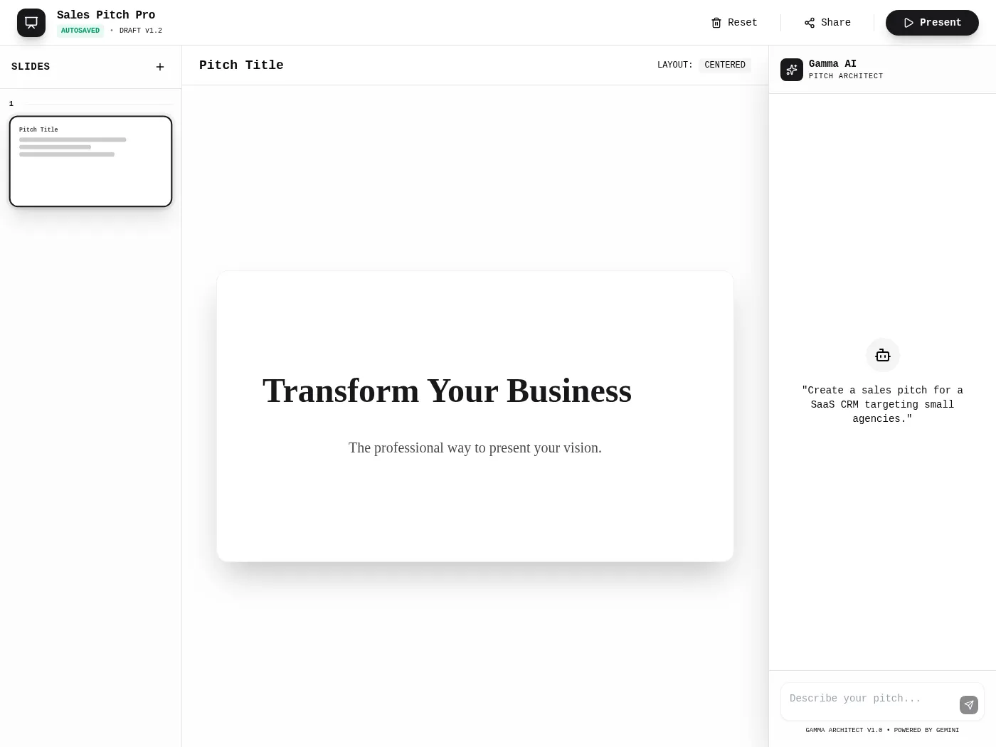 Sales Pitch Deck Pro