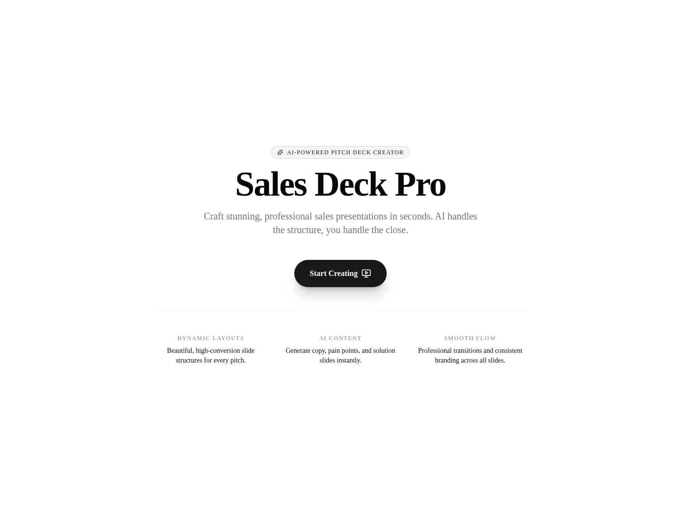Sales Deck Pro