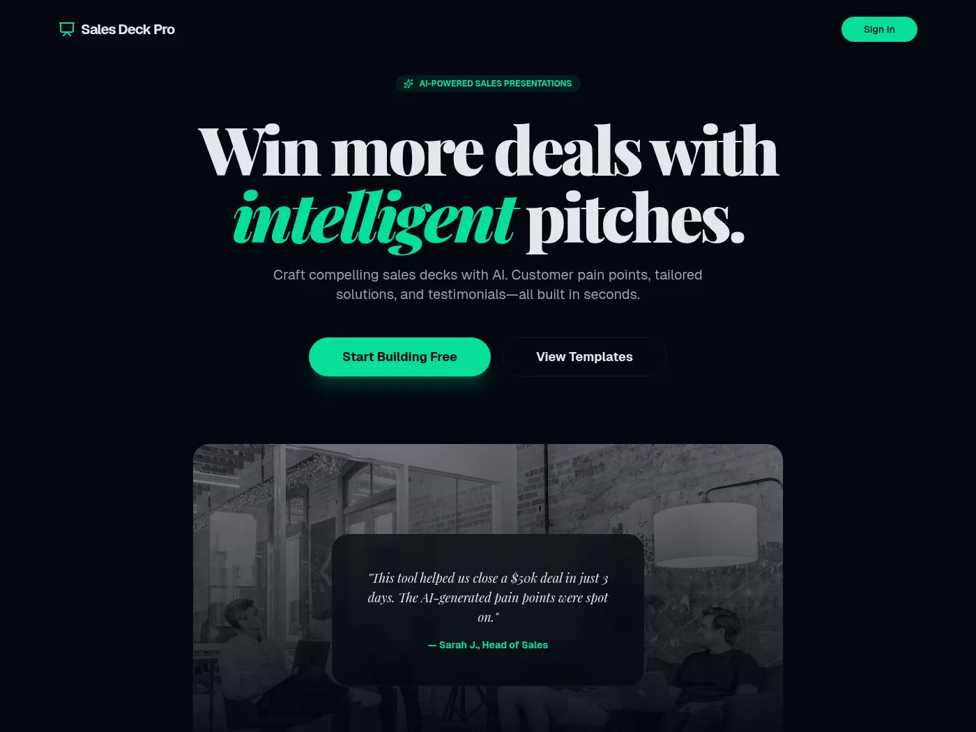 Sales Deck Pro