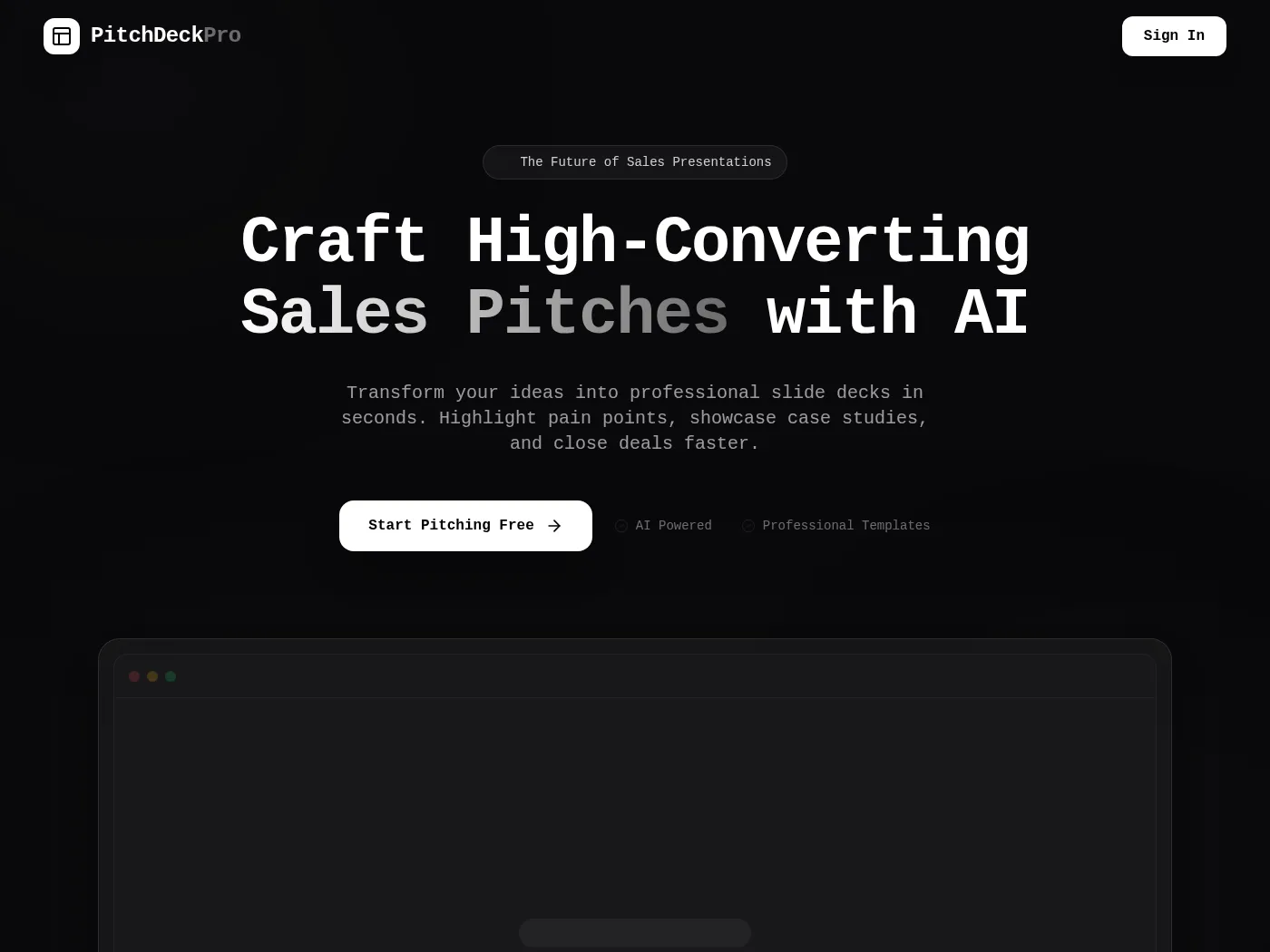 Sales Deck Pro