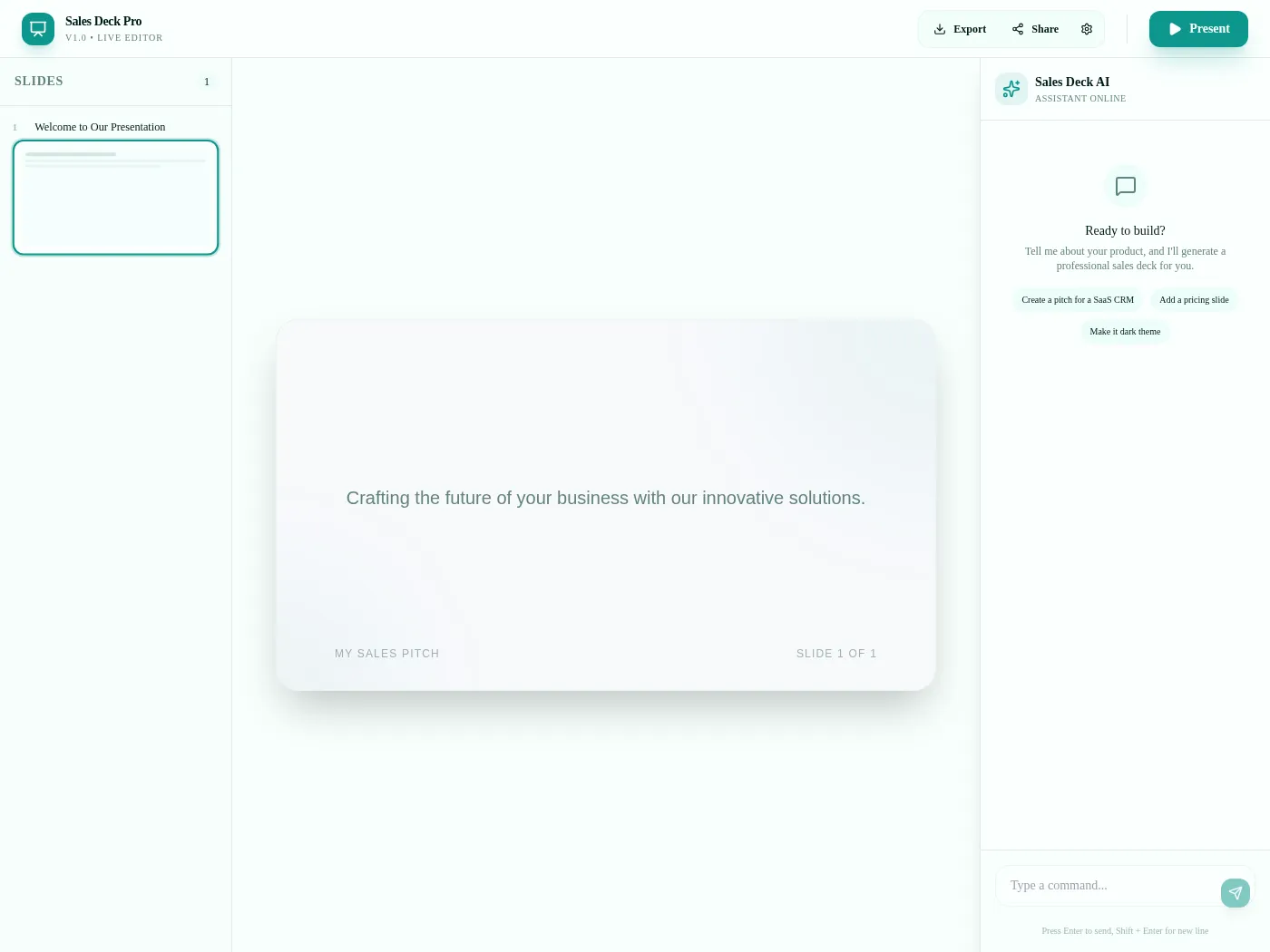 Sales Deck Pro