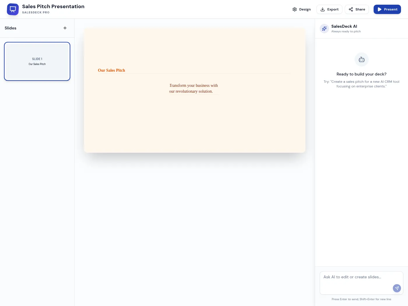 Sales Deck Pro