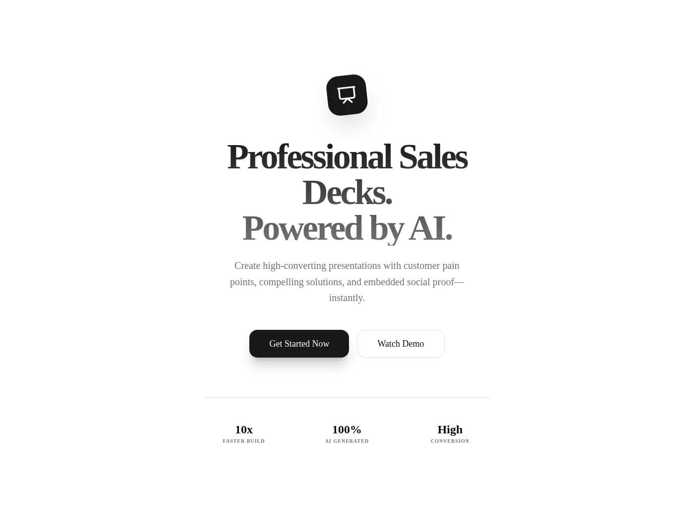 Sales Deck Pro