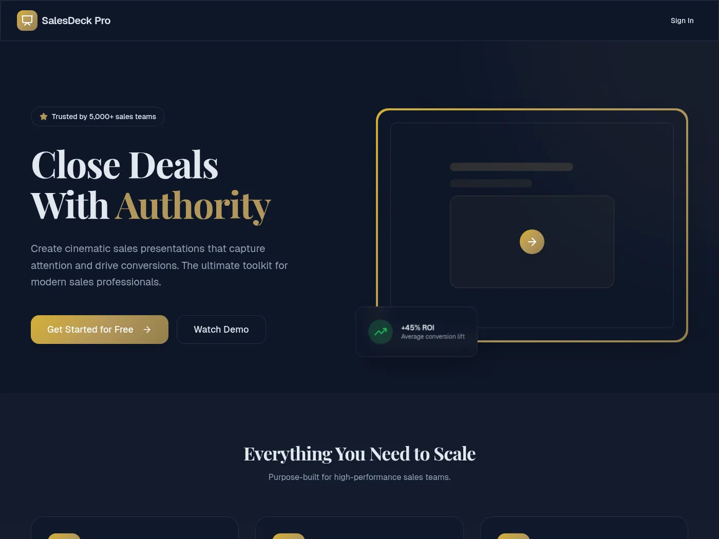 Sales Deck Pro