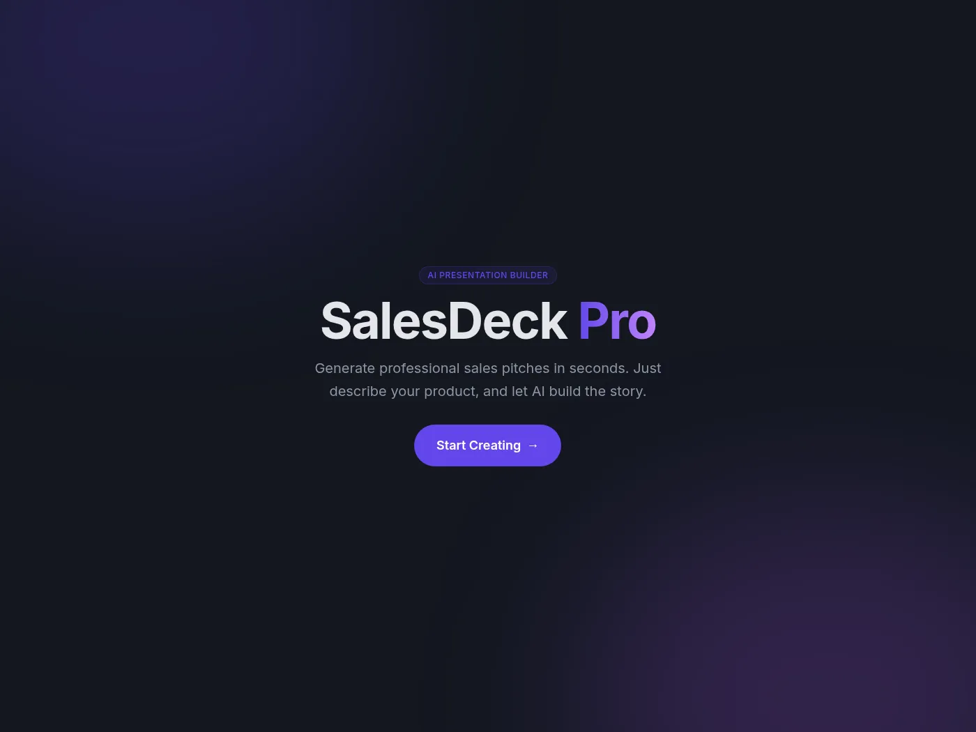 Sales Deck Pro