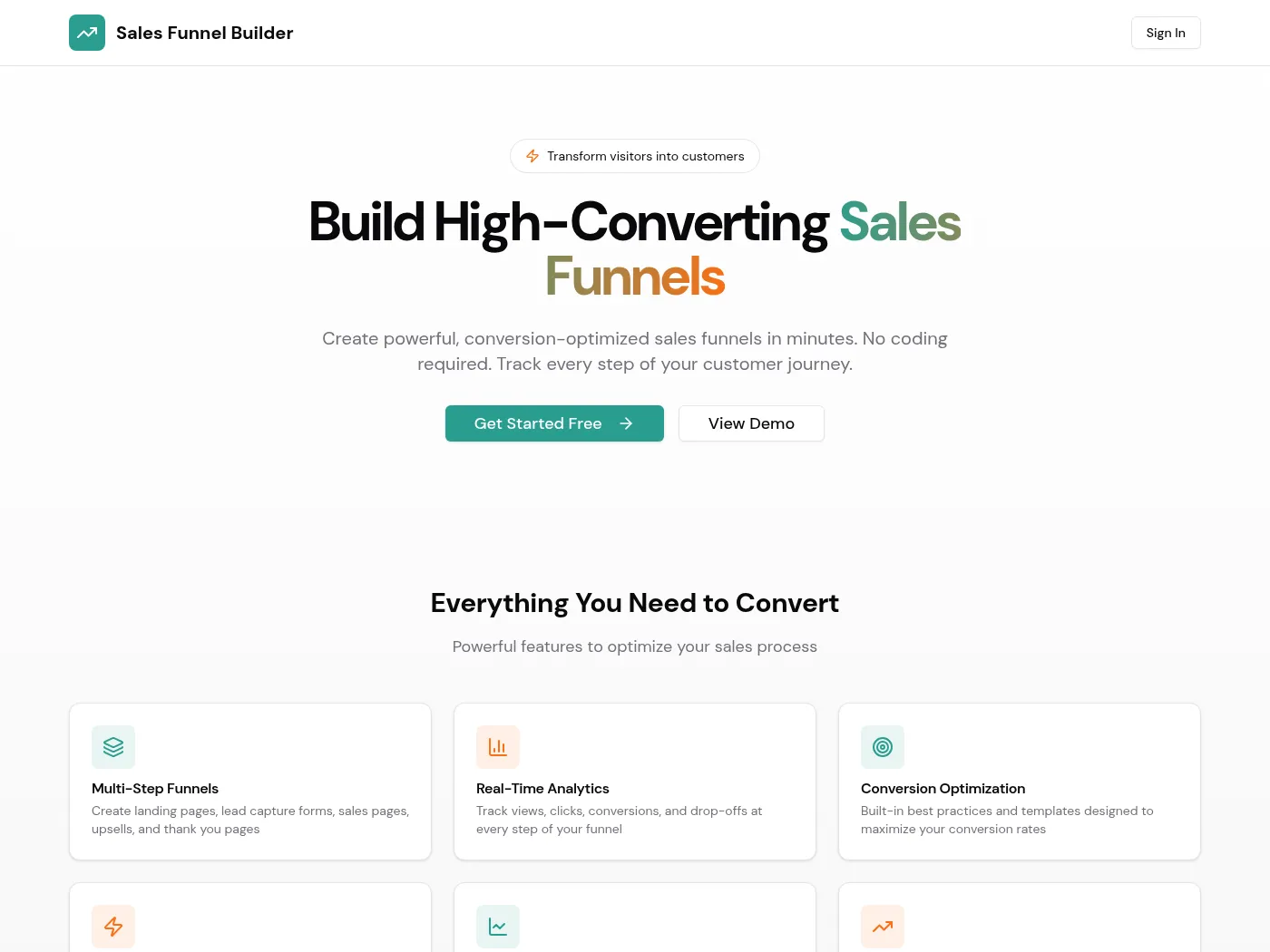 Sales Funnel Builder