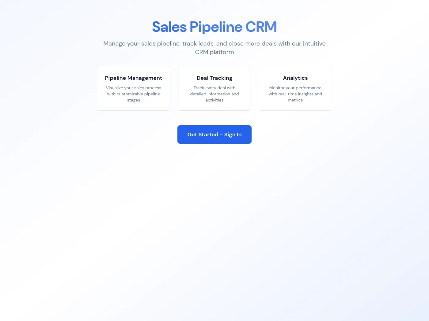 Sales Pipeline CRM Manager