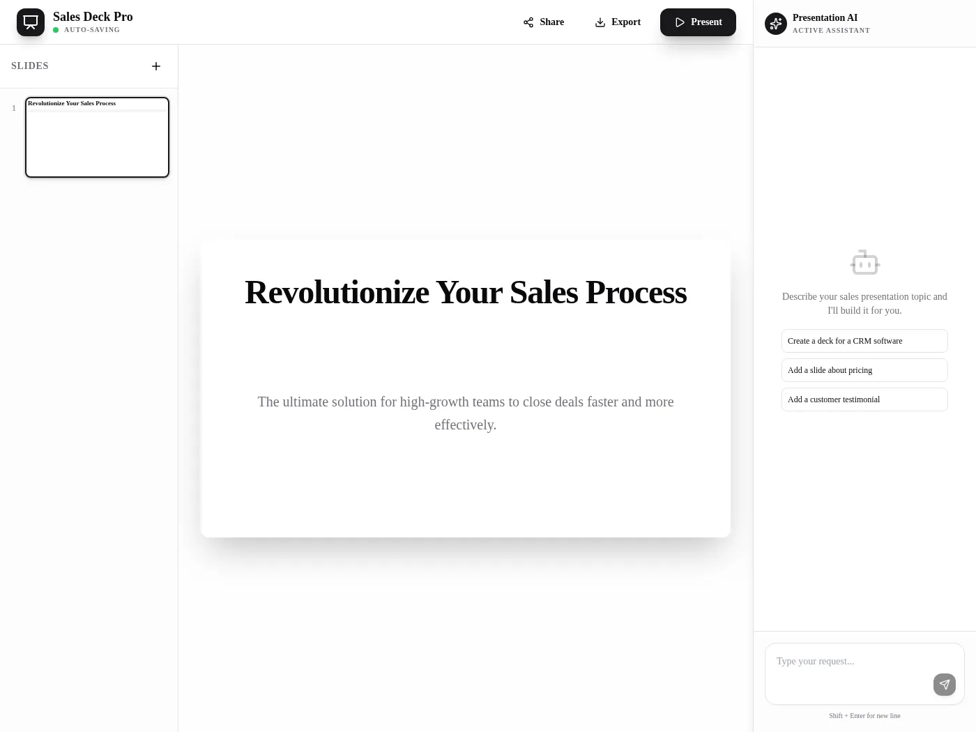 Sales Deck Pro