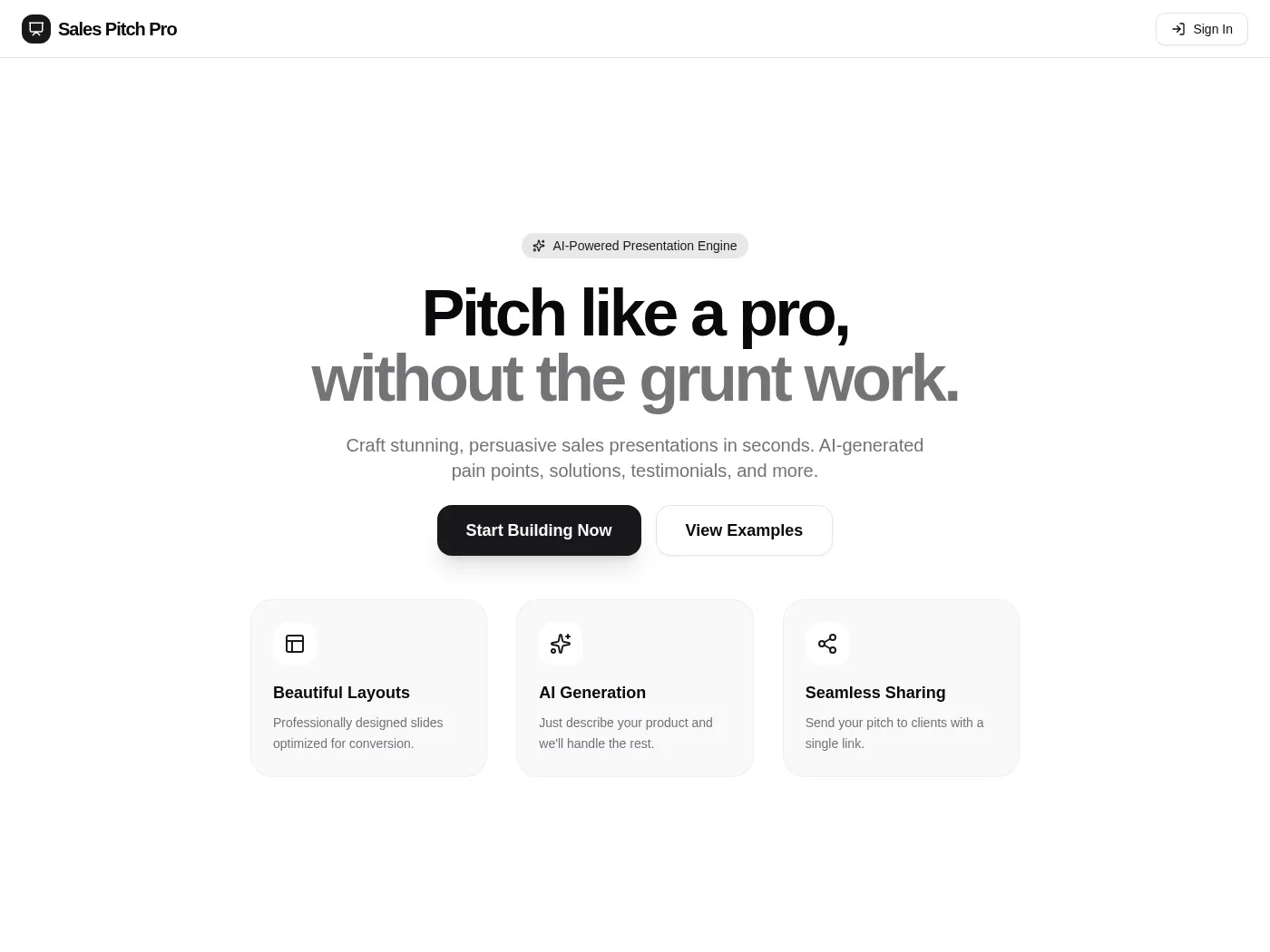 Sales Pitch Deck Pro