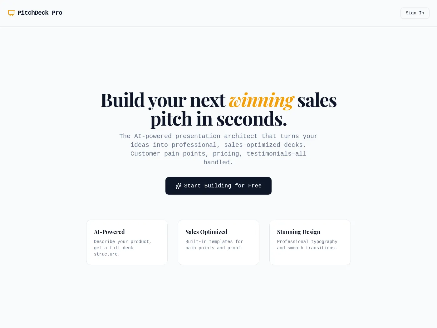 PitchDeck Pro