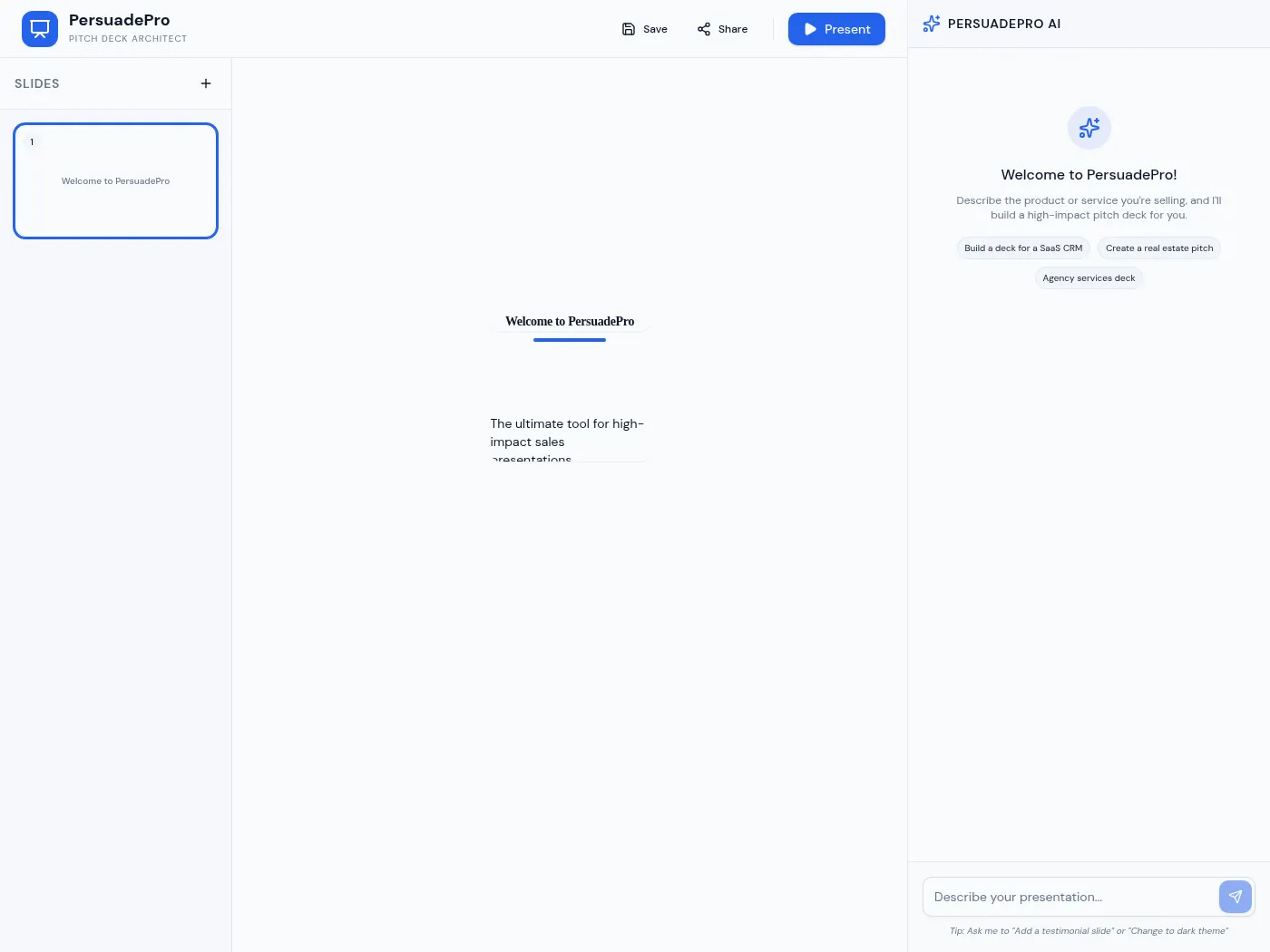 PersuadePro Pitch Deck
