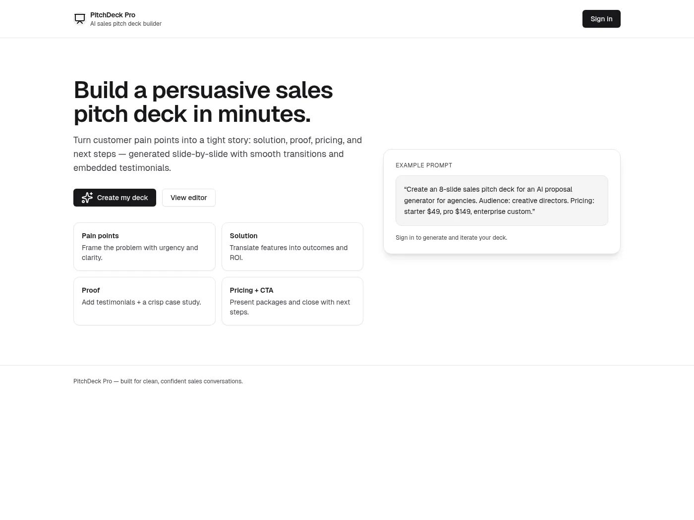 PitchDeck Pro