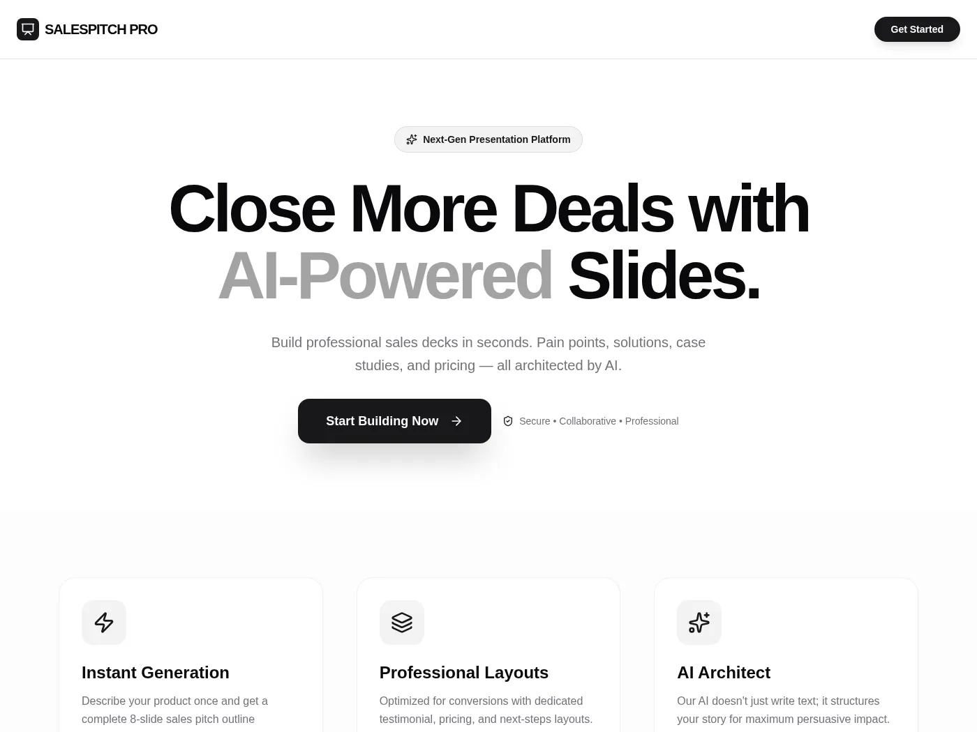 Sales Pitch Pro Slides