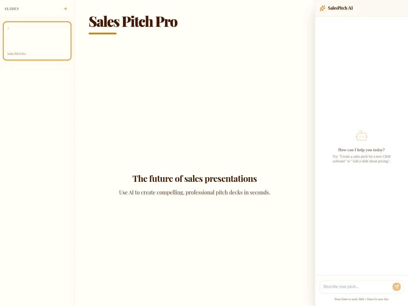 Sales Pitch Deck Pro