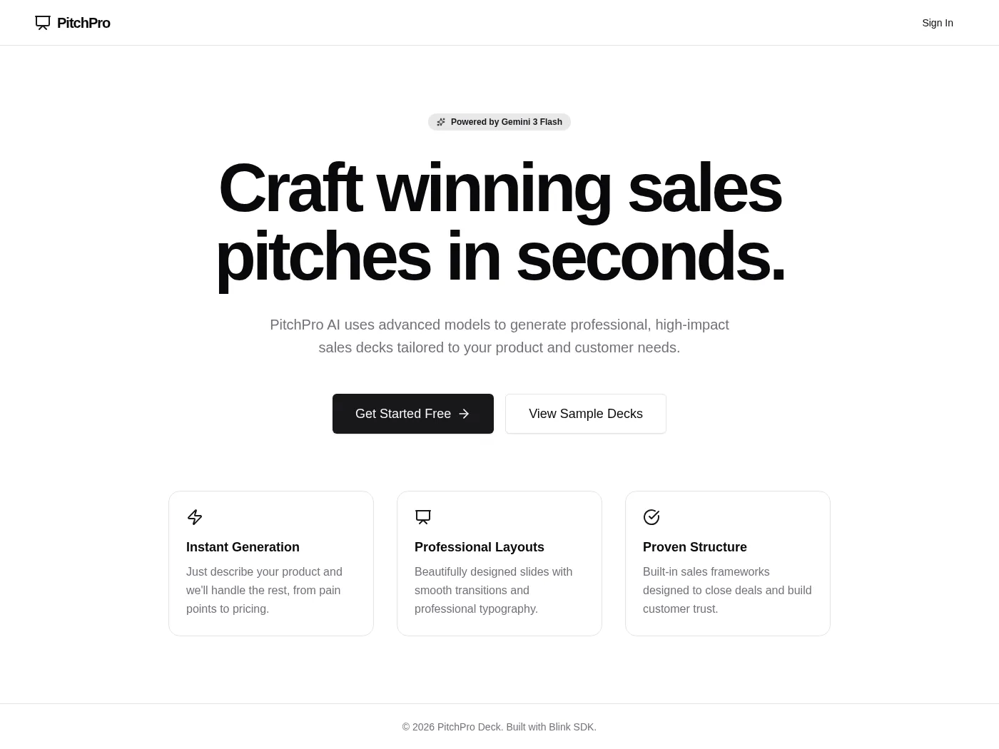 PitchPro Deck