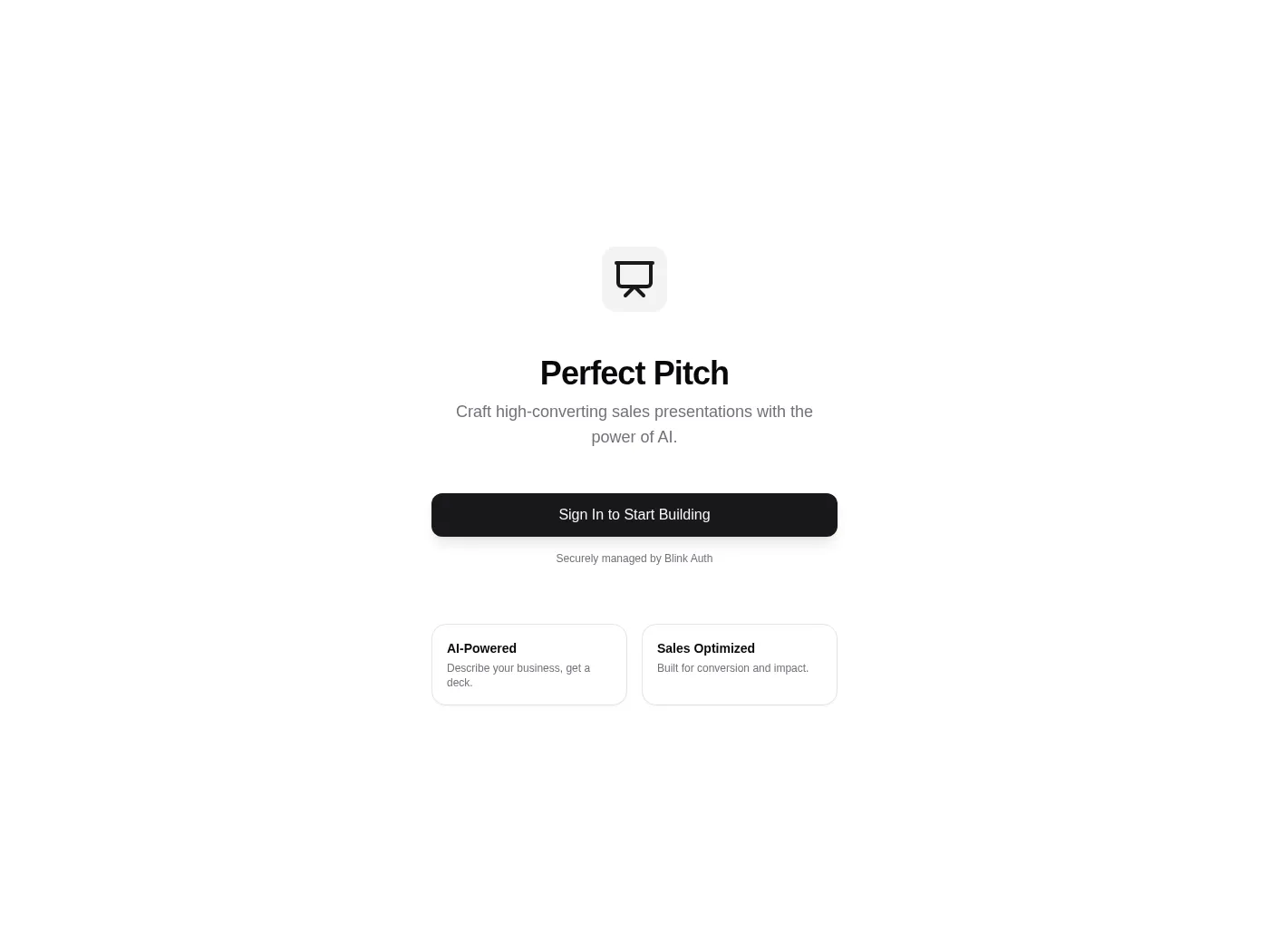 Perfect Pitch Deck