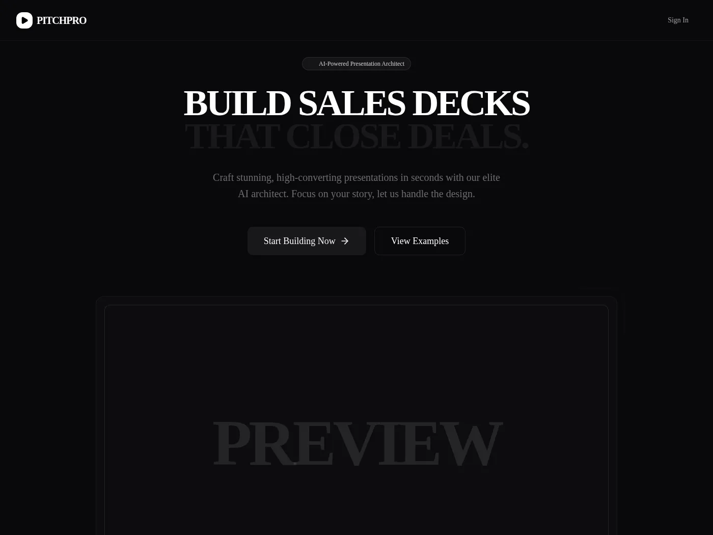 Sales Pitch Deck Pro