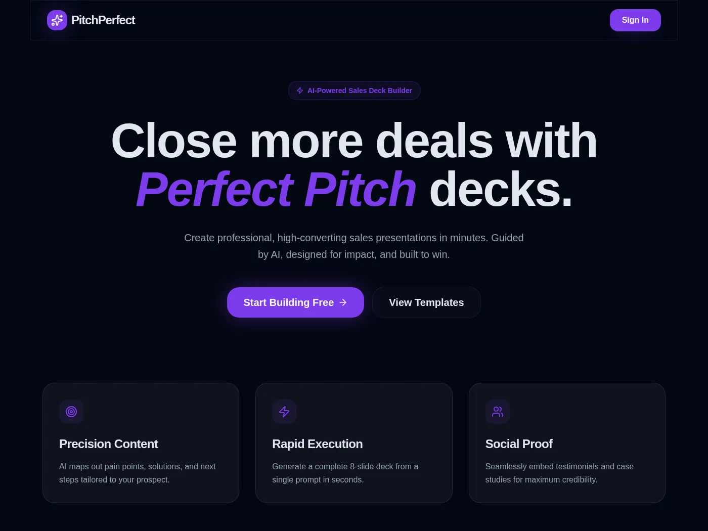 PitchPerfect Deck Builder