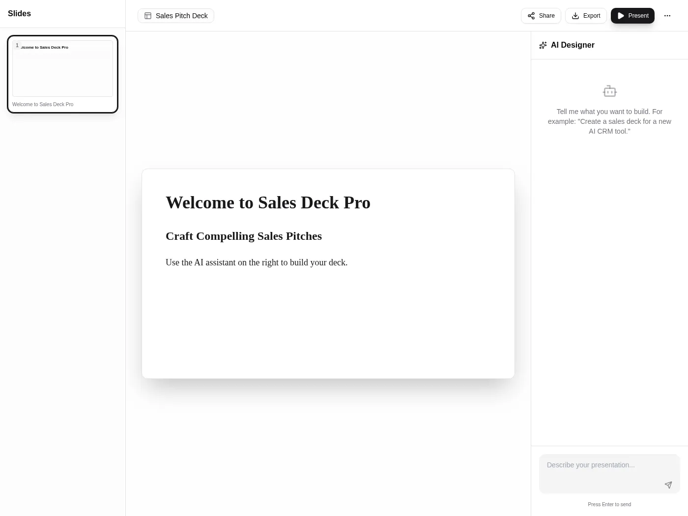 Sales Deck Pro