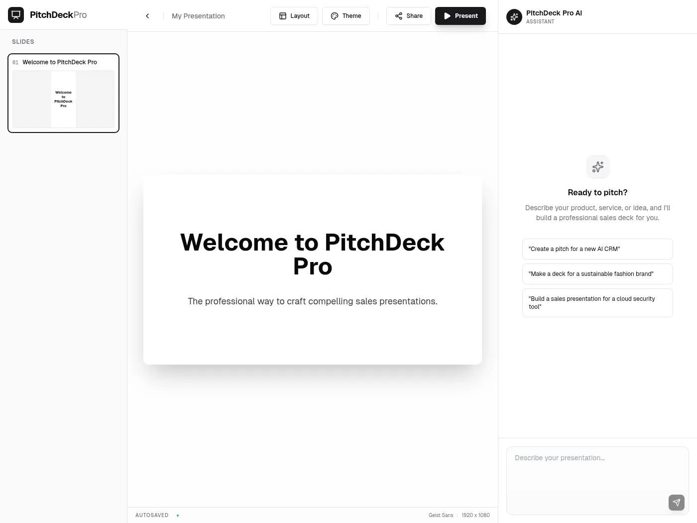PitchDeck Pro