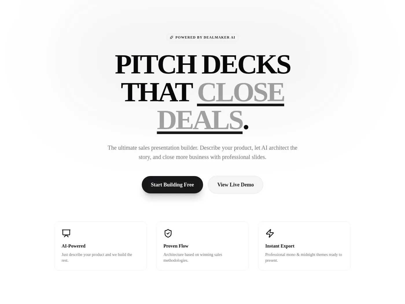 DealMaker Pitch Deck