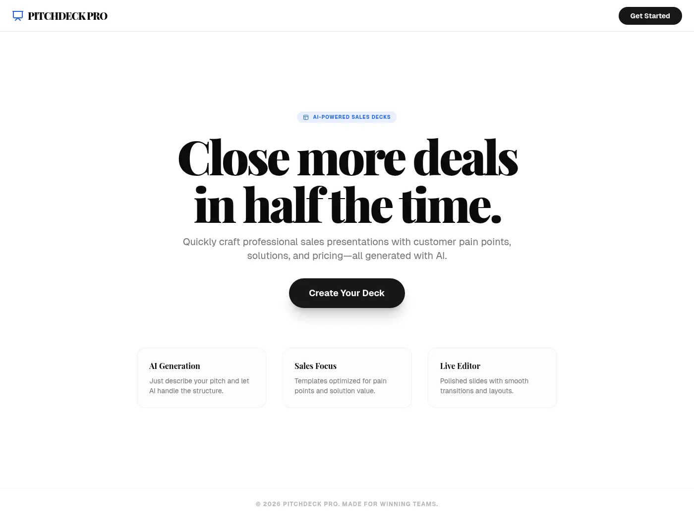 PitchDeck Pro