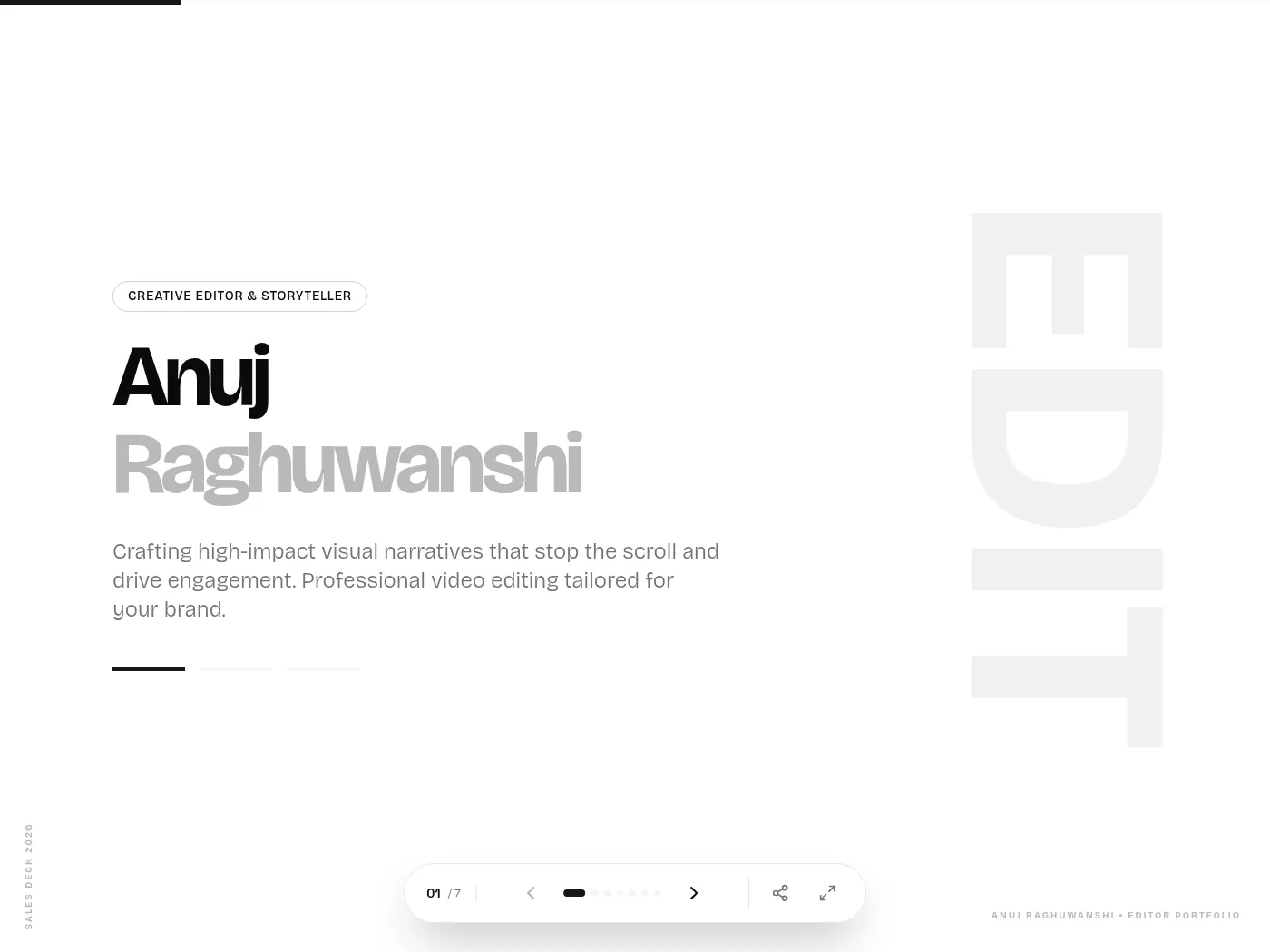 Anuj's Sales Pitch Deck
