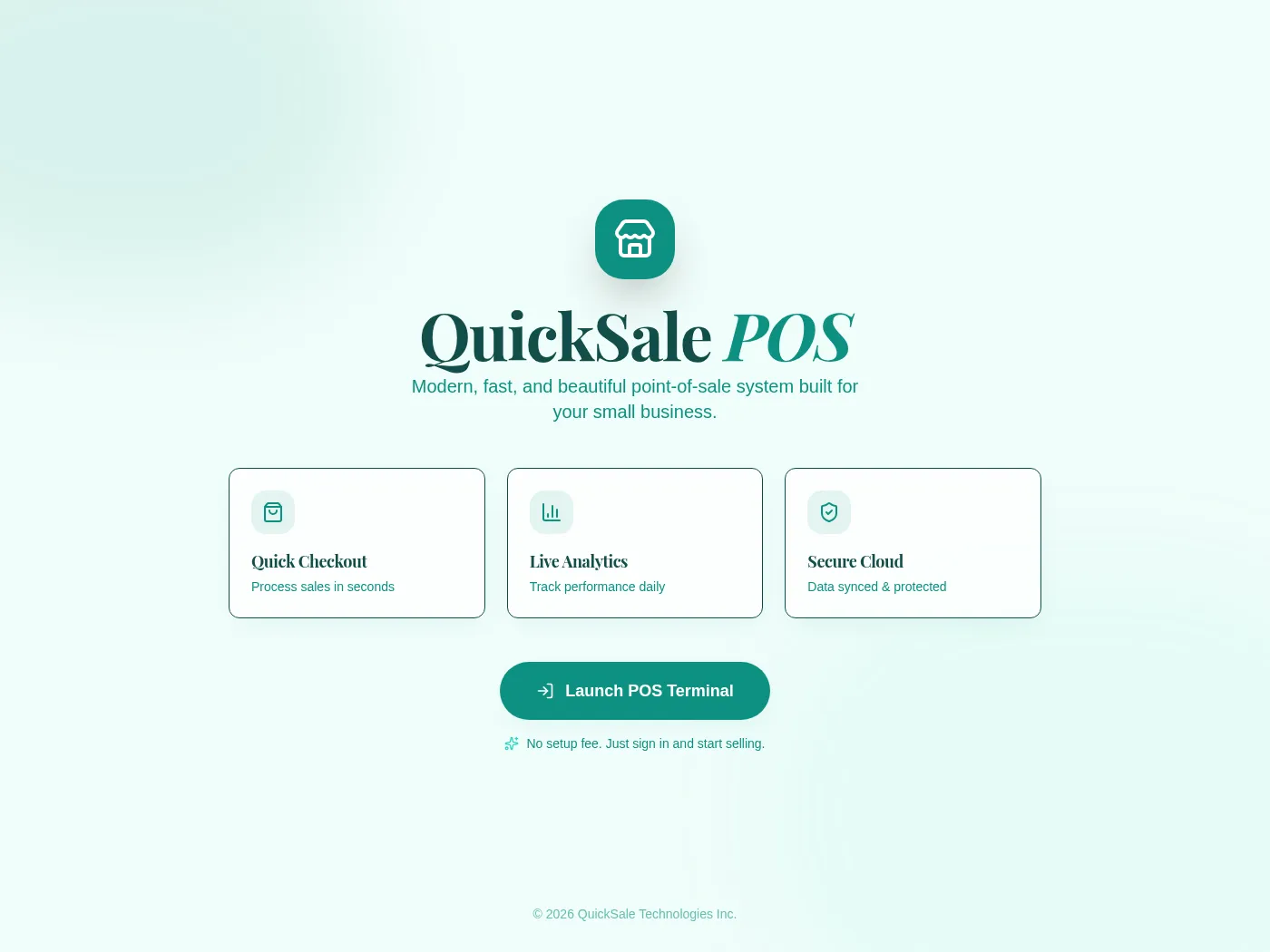 QuickSale POS App