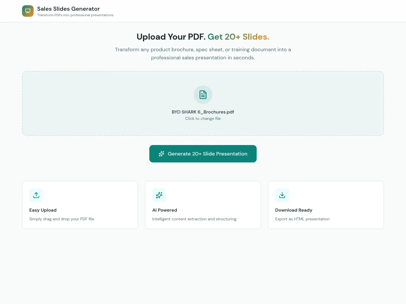 Sales Slides Generator