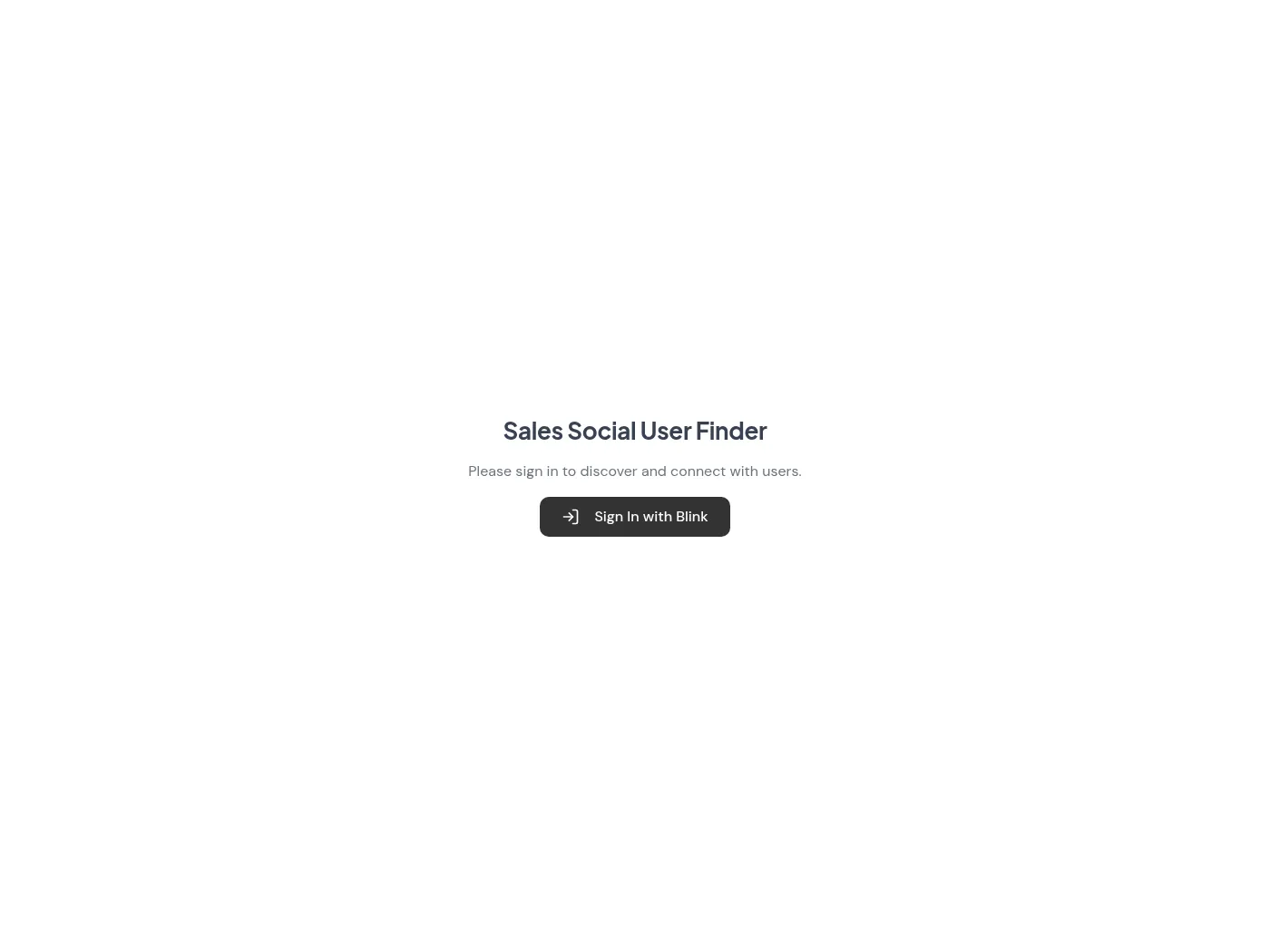 Sales Social User Finder