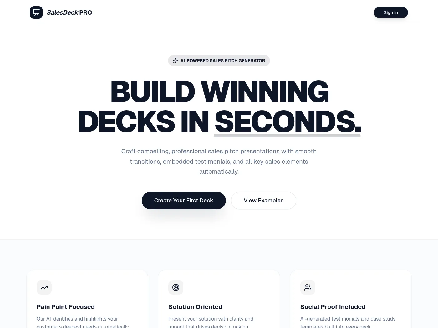 SalesDeck Pro