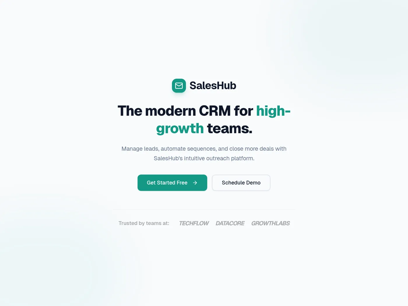 SalesHub CRM Dashboard