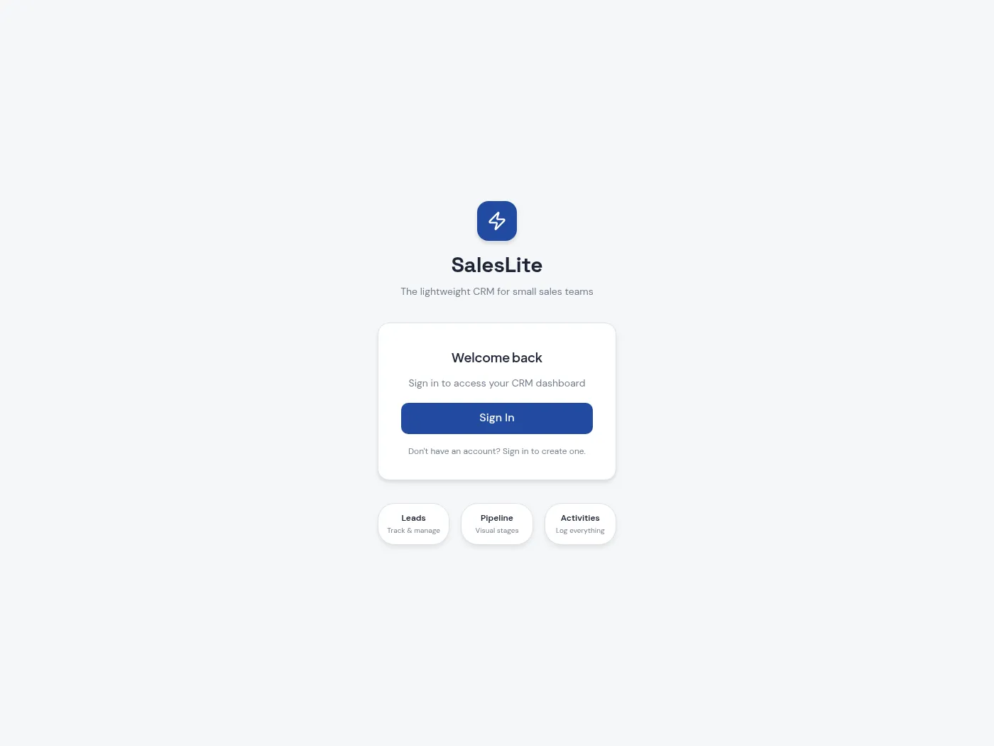 SalesLite CRM