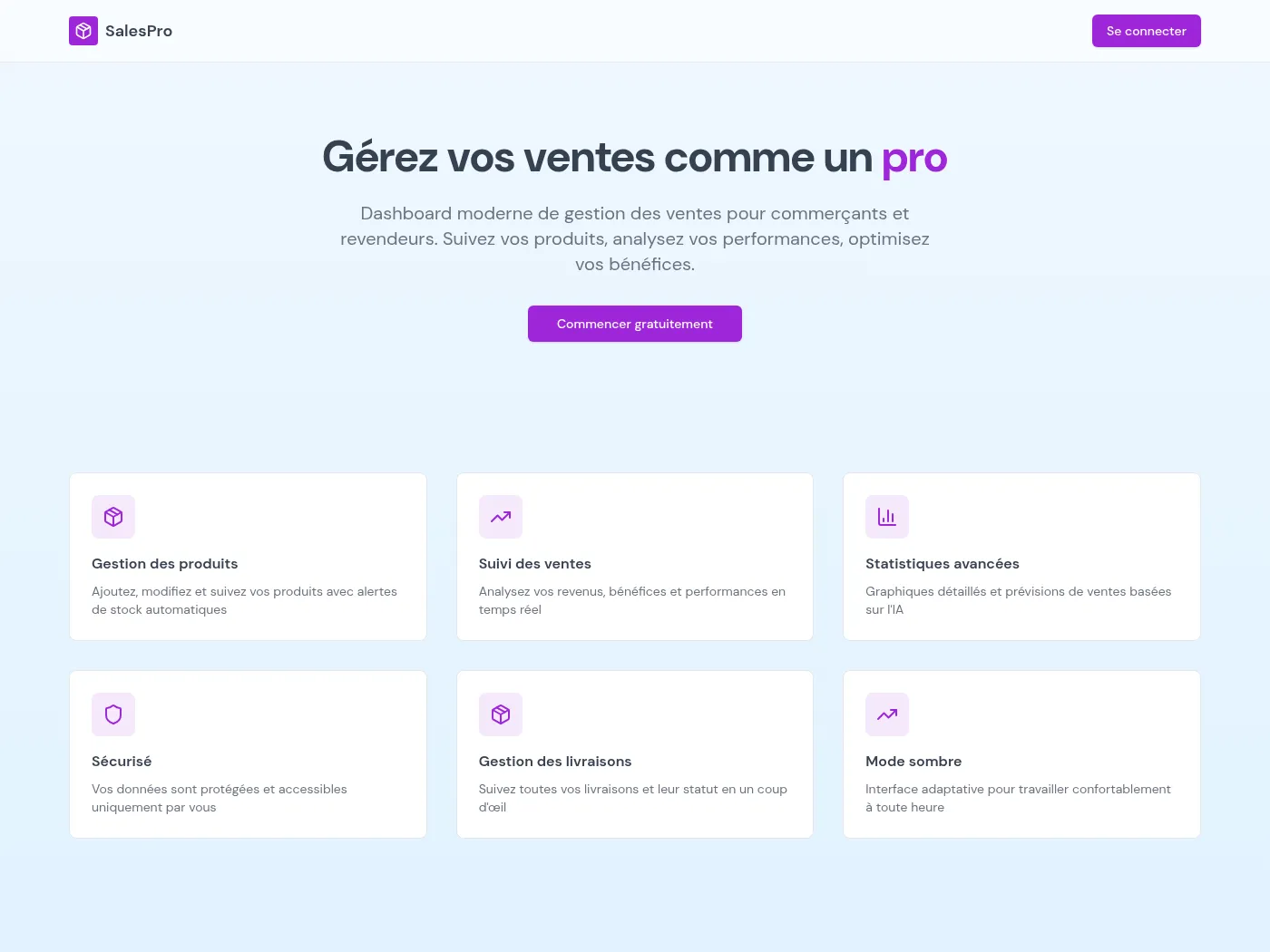 SalesPro Dashboard