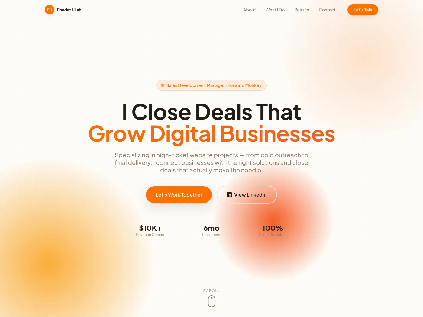 SalesPro Portfolio Site