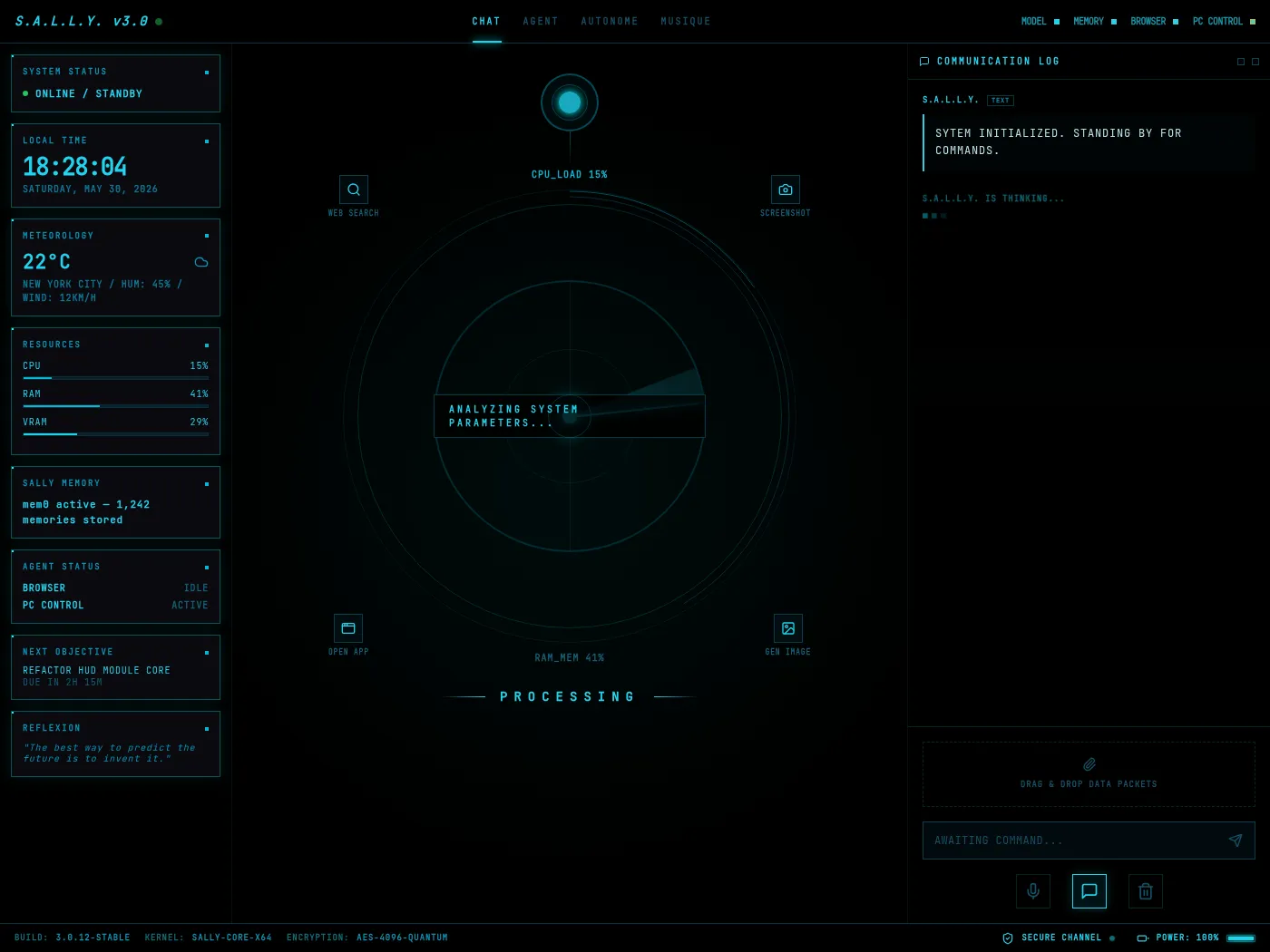 S.A.L.L.Y. AI HUD
